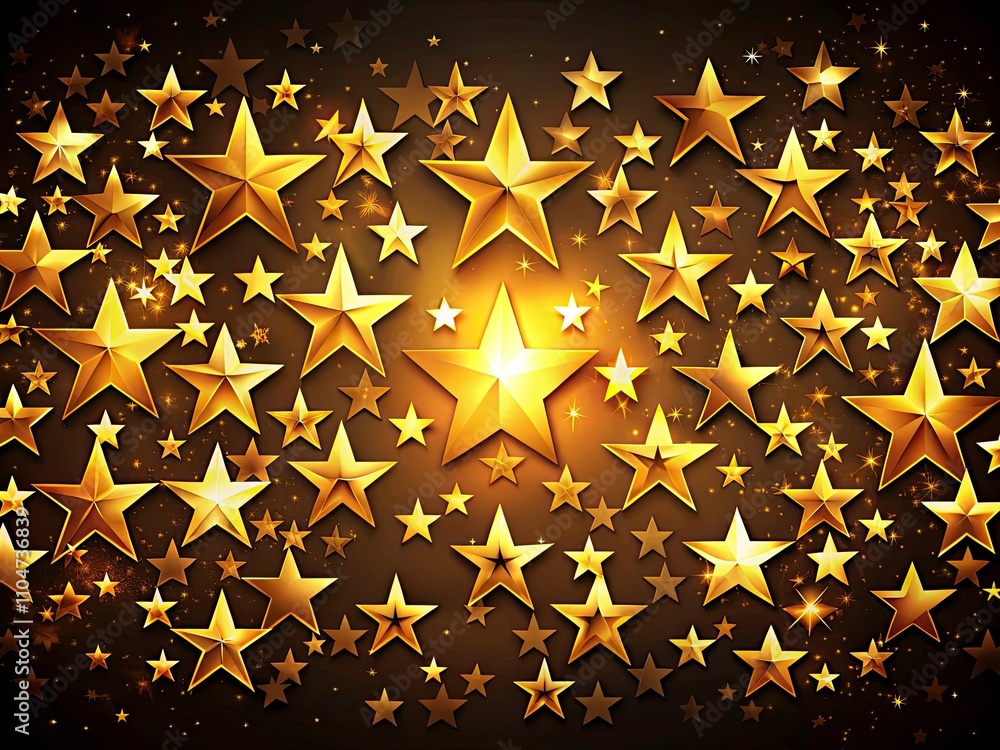 Set of Golden Review Stars for Feedback Ratings - Night Photography ...