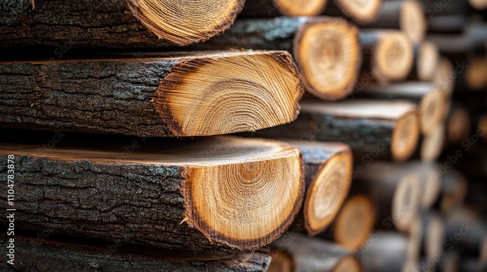 The oak structure from a close-up perspective showcases fine textures ...