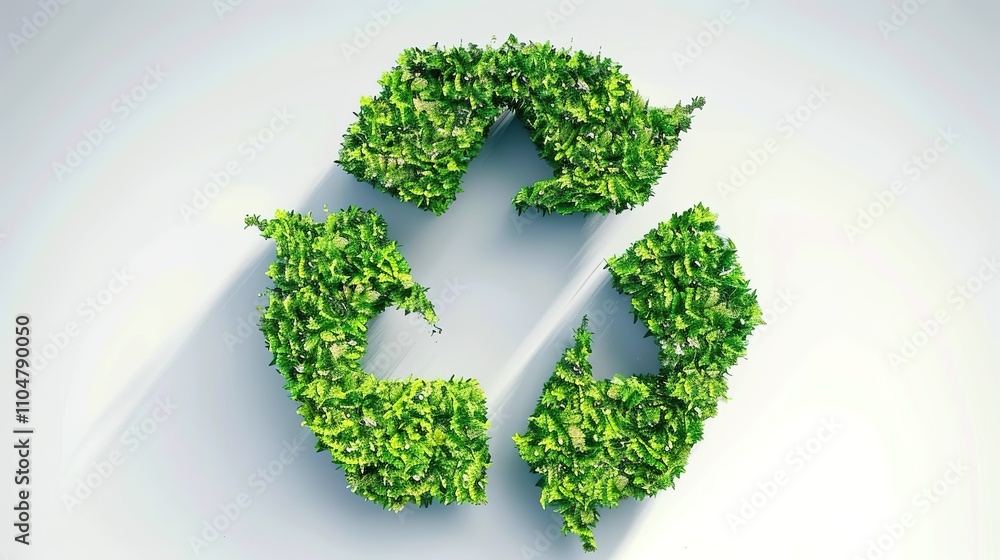 Natural Green Recycling Symbol - A Symbolic and Eco - Friendly Visual ...