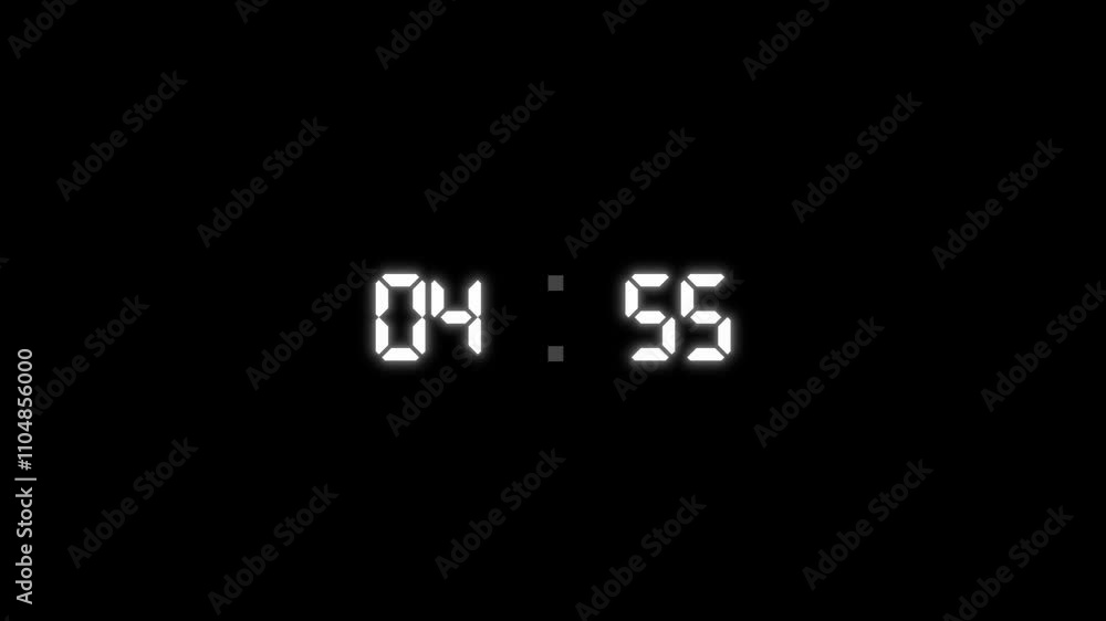 Five Minute Timer. 5 Minute Animation Countdown Timer. Countdown 5 ...