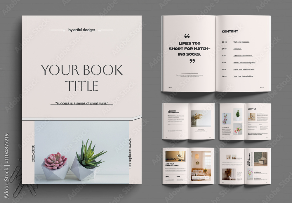 Minimalist Magazine Layout Template Stock Template | Adobe Stock