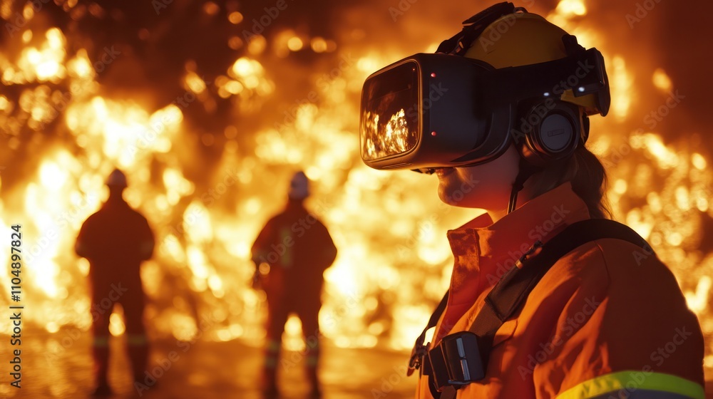 VR disaster response training, with realistic emergency scenarios Stock ...