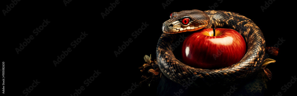 The Original Sin and the Forbidden Fruit Concept, close-up of a ...