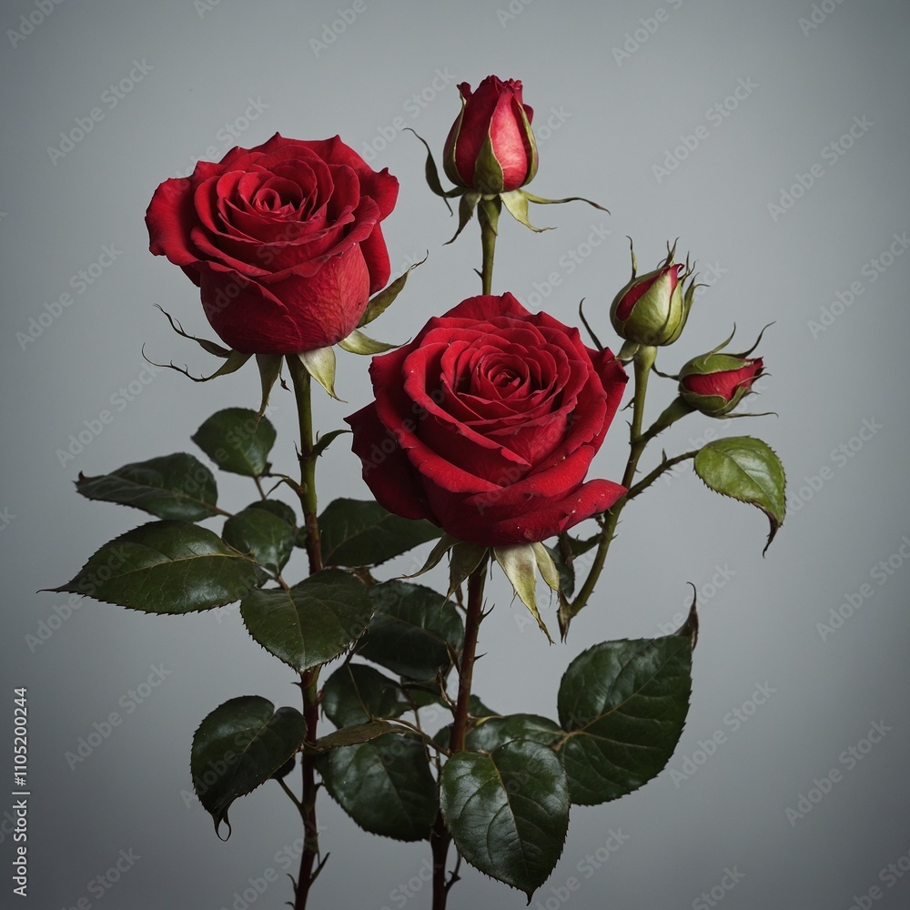 Time-lapse rose: A series of images showing the life cycle of a red ...