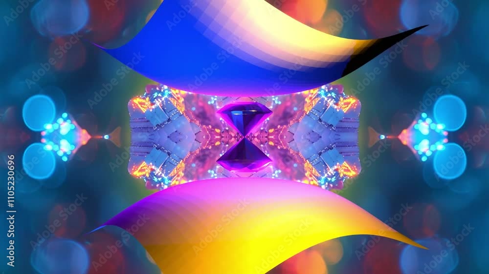 33 seconds of seamless endless looping computer generated video of two ...