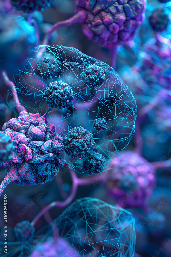 Complex Interconnected Structure Depicting a TGN (Trans-Golgi Network ...