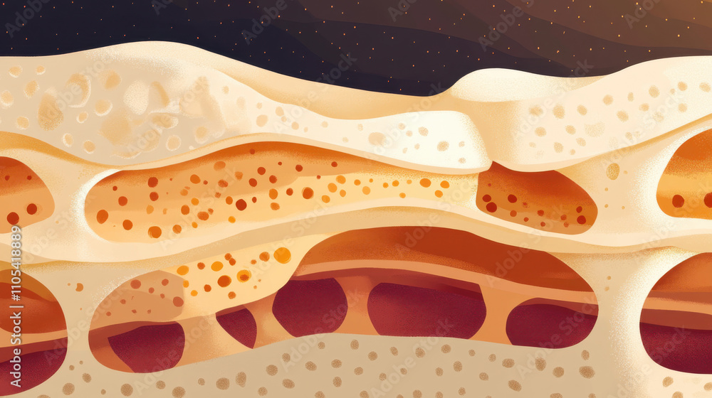 Abstract Representation of Layered Geological Strata Featuring Unique ...