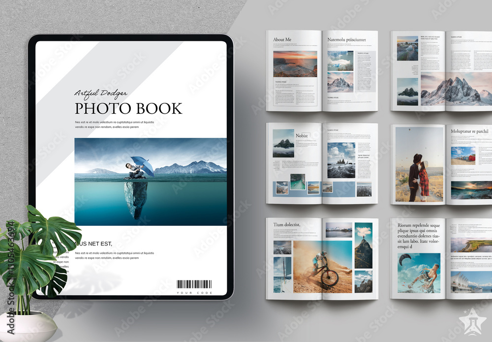 Photo Book Layout Stock Template | Adobe Stock