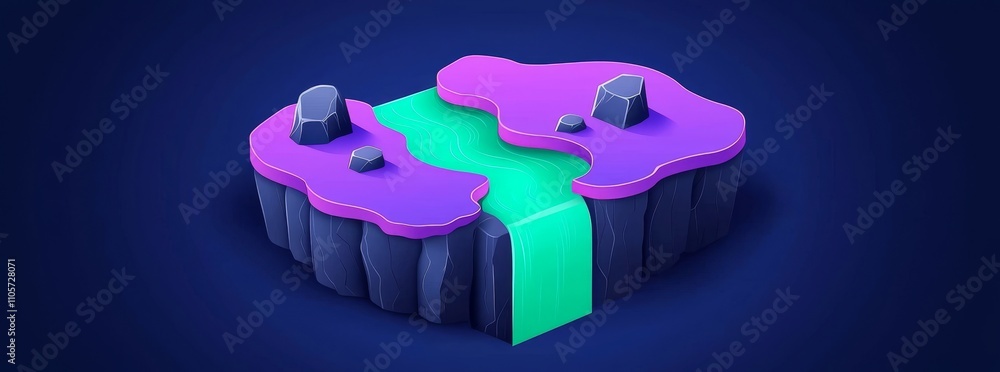 A mobile app UI map for game level navigation showcasing a volcanic ...