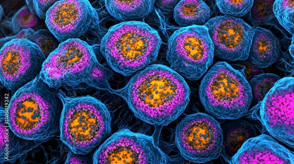 Photo & Art Print Skin cancer cells: A microscopic image of cancerous ...