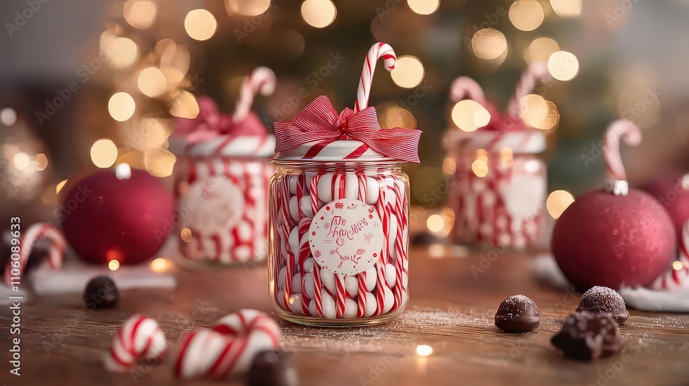 DIY advent calendar using small mason jars, each decorated with ribbons ...