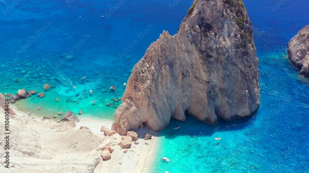 Greece beach background. Sunny tropical beach. Hot afternoon in ...