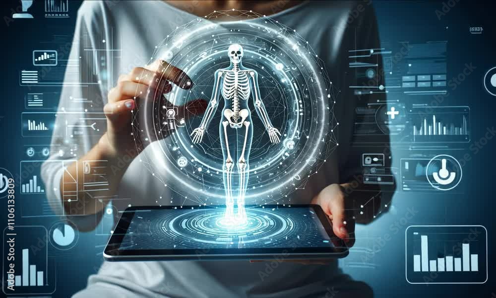 Virtual Human Anatomy | Interactive Holographic Skeleton and Digital ...