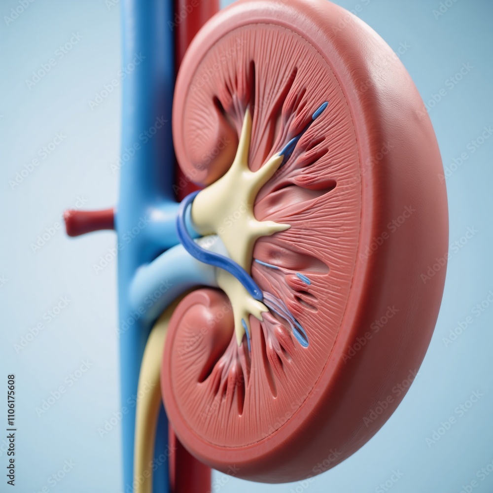 Photo & Art Print Medical illustration depicts detailed human kidney ...
