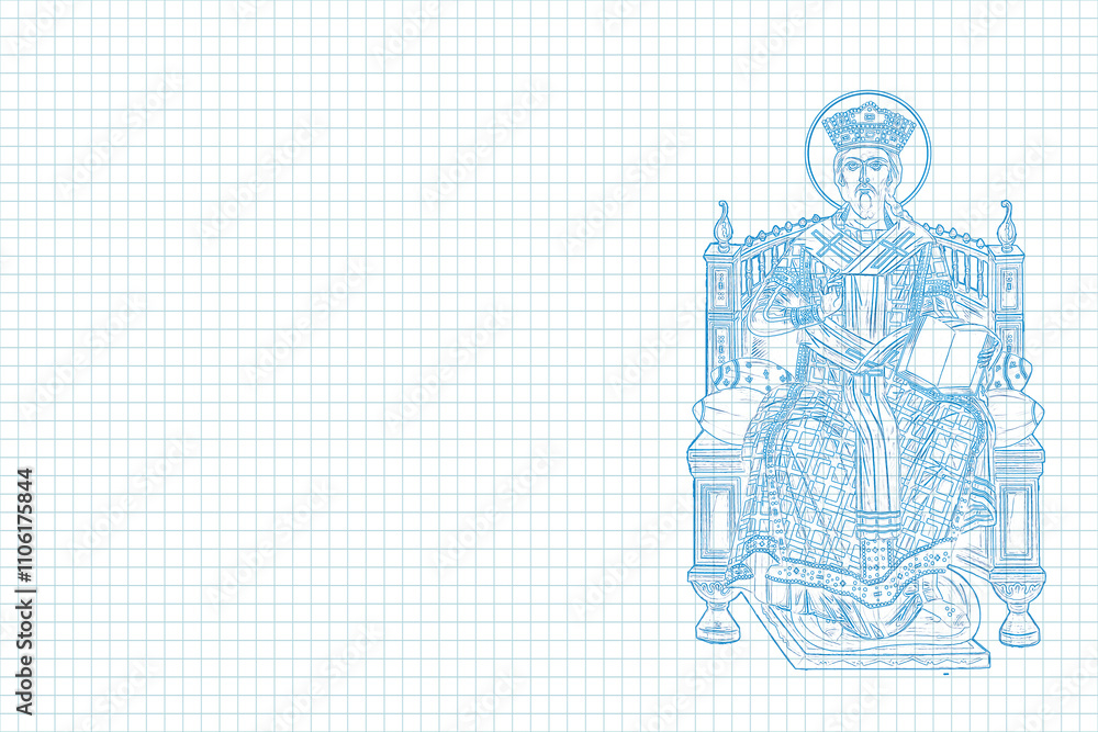 The Jesus Christ the greatest Bishop sitting on the throne ...