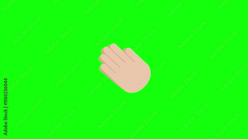 Clapping Hands Emoji Animated on a Transparent Background. 4K Loop ...