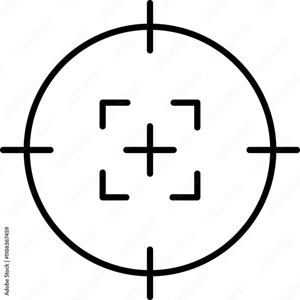 Crosshair gun sight icons set. Cross hairs. Bullseye, target or aim ...