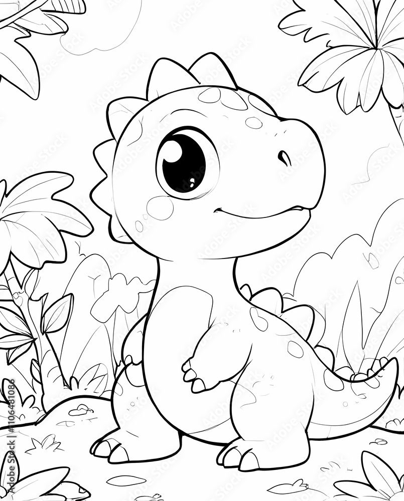 Dinosaur Line Art for Kids to Color and Discover the Exciting World of ...