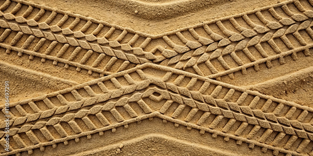 Background of crisscrossing 4x4 tyre tracks on sand texture, 4x4, tyre ...