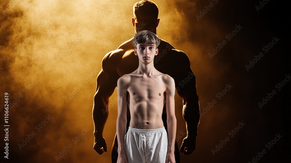 Before and after from ectomorph young man to muscular man. Building ...