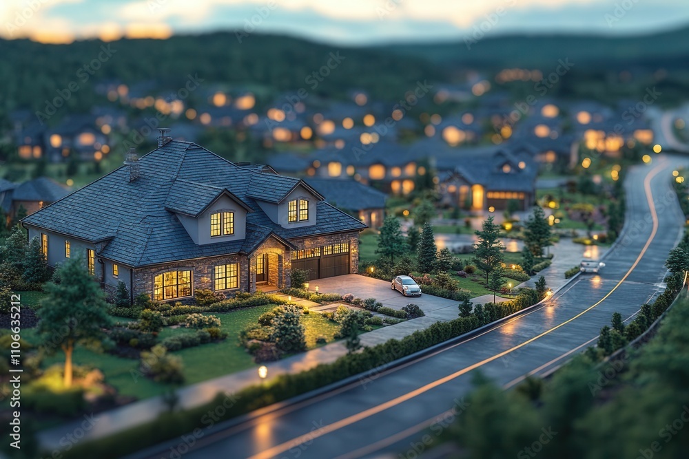 digital illustration of a real estate search interface showcasing ...