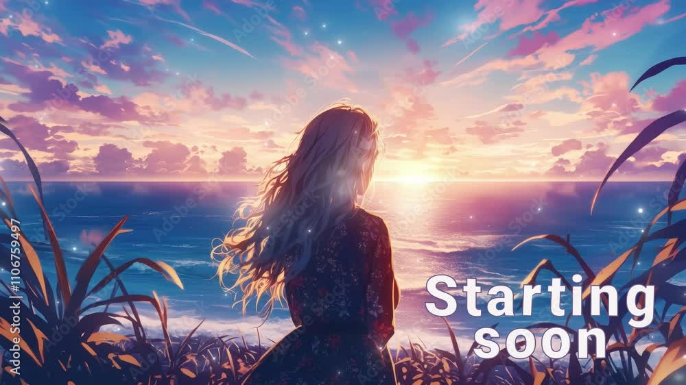 Witness a stunning sunset as the ocean shimmers under vibrant colors ...