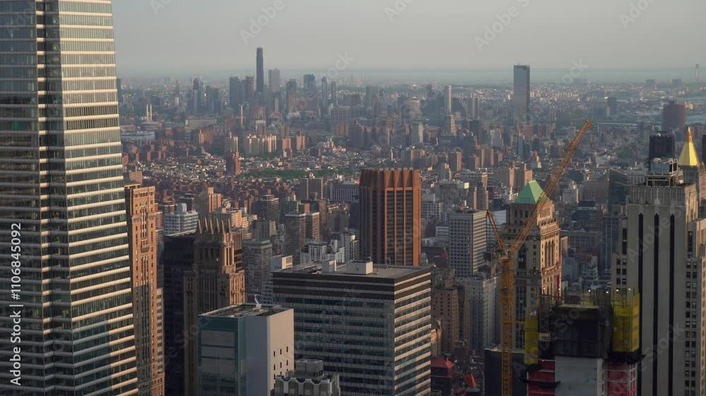 Drone footage capturing a stunning aerial perspective of the Midtown ...