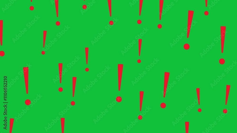 Animated Animation kinetic moving exclamation mark icon symbol shouting ...