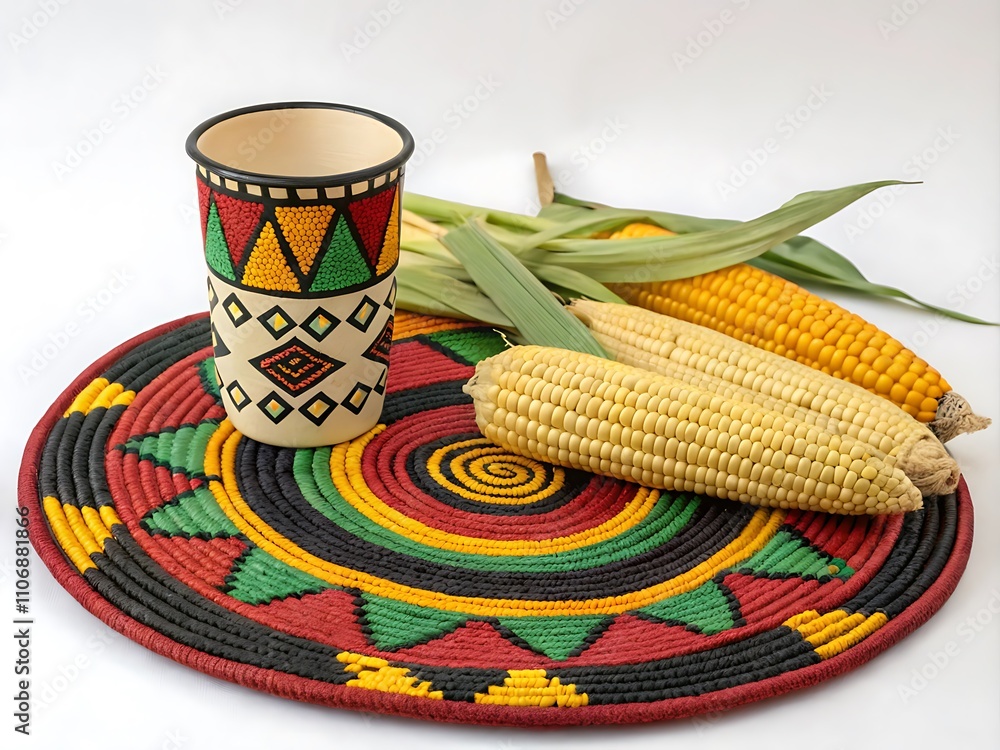Celebrating Kwanzaa 2025 with traditional elements including corn and a ...
