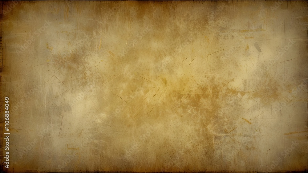 old yellow gold parchment paper background with dark yellowed vintage ...