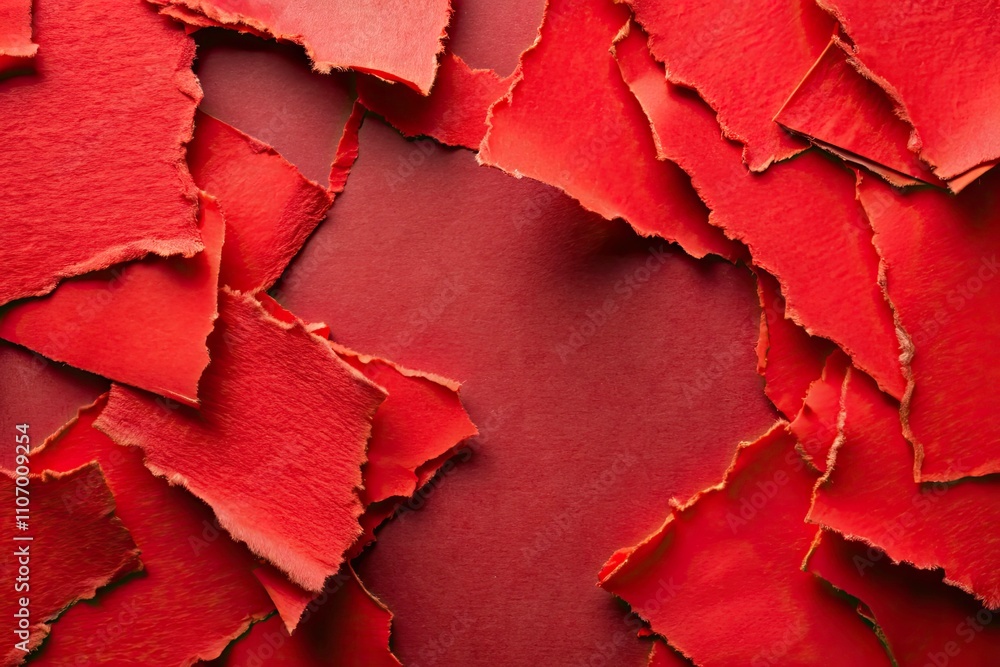 Red Torn Paper, Ripped Paper Texture, Abstract Background, Grunge Paper ...