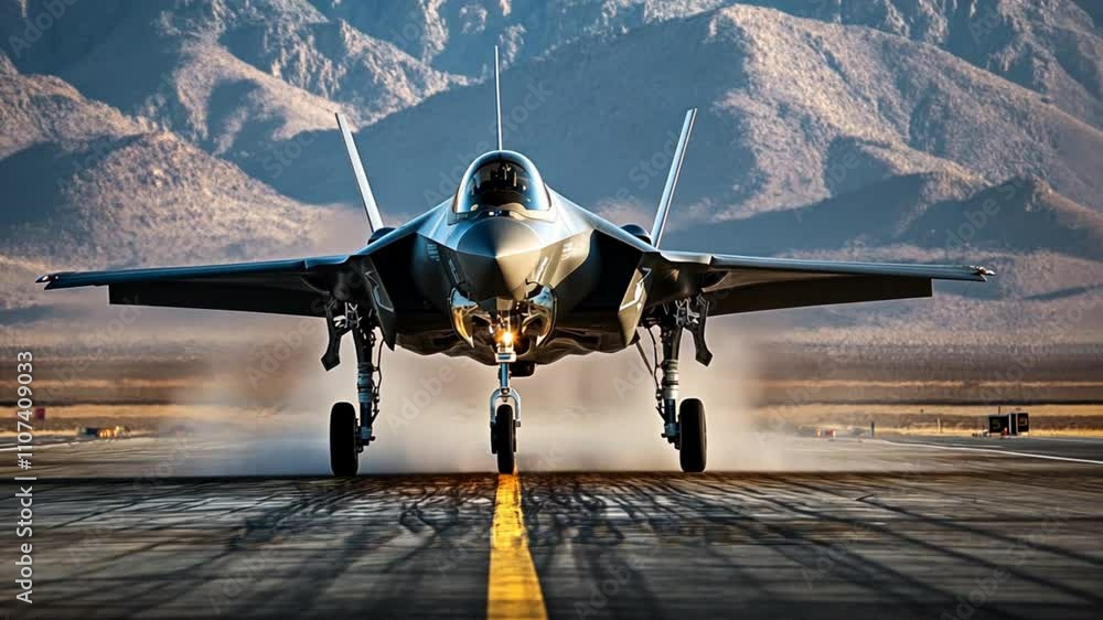 Vertical takeoff fighter jet A fighter jet performs a vertical takeoff ...