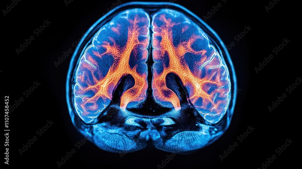 Photo & Art Print MRI scan of the human brain showing the anatomy of ...