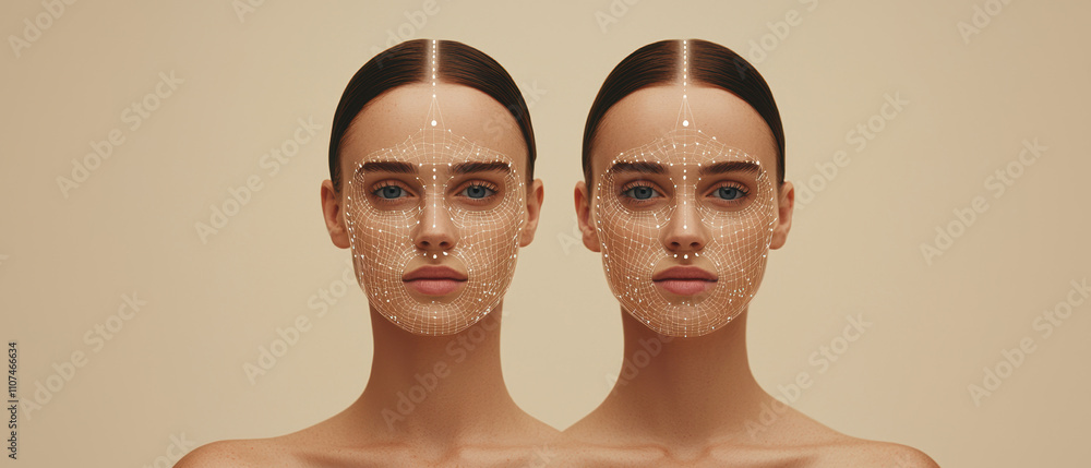 Biotechnology rejuvenation cosmetic surgery youthful concept. A ...