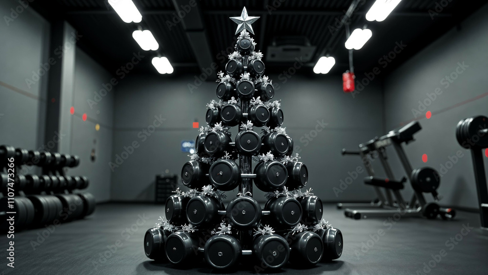 Creative Fitness Holiday Decor: Christmas Tree Made of Stacked ...