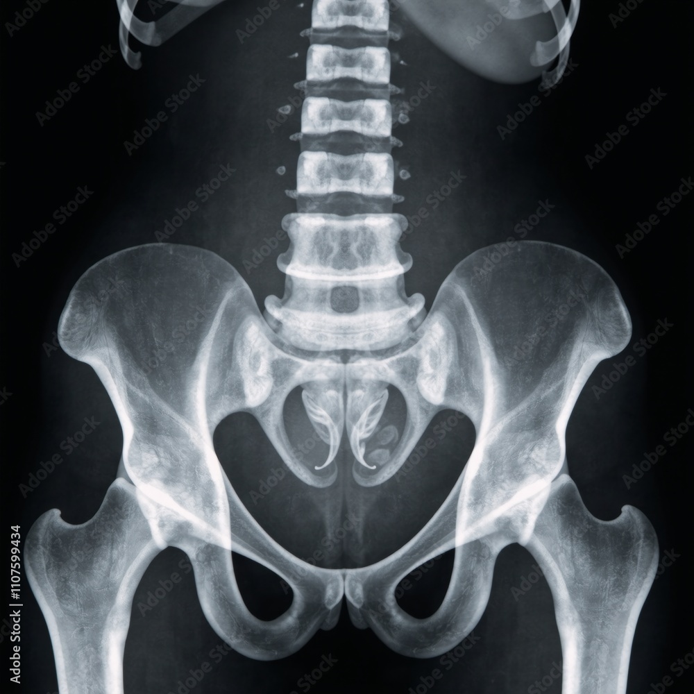 Pregnant womans pelvis fetal X-ray image medical Stock Photo | Adobe Stock