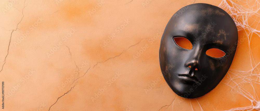 Forgotten Gothic Mask in Cobwebbed Corner, an eerie relic of the past ...