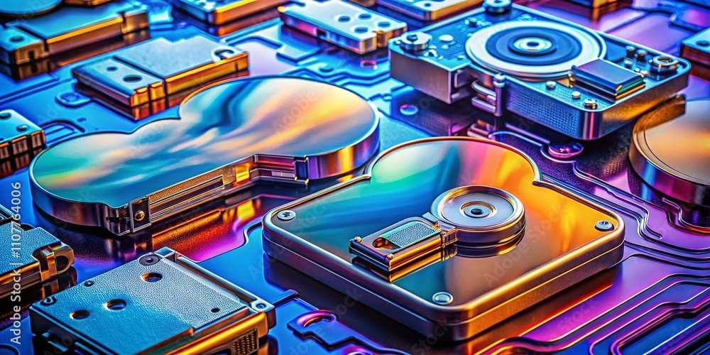 Memory and History of Computer Data Storage Represented Through Macro ...