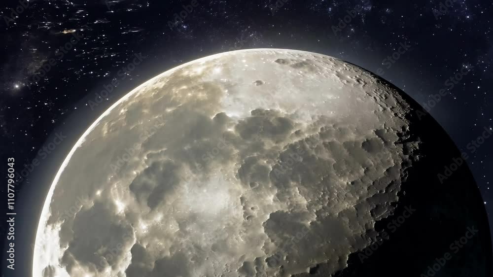 An incredible visual of the moon showcasing its craters and surface ...