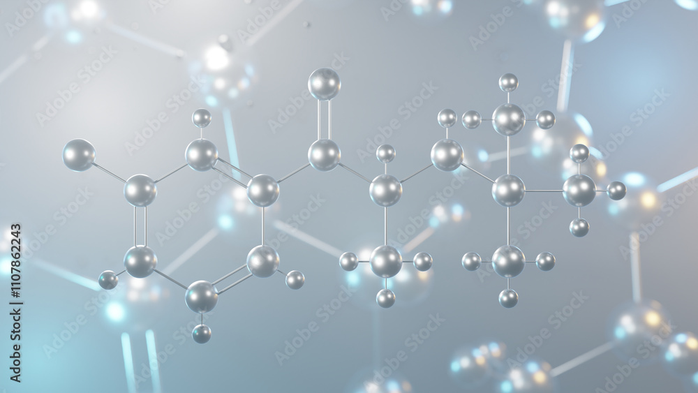 ภาพประกอบสต็อก bupropion molecular structure, 3d model molecule ...