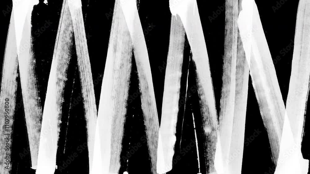 Animation of brush strokes crossing the screen with a zig zag line ...