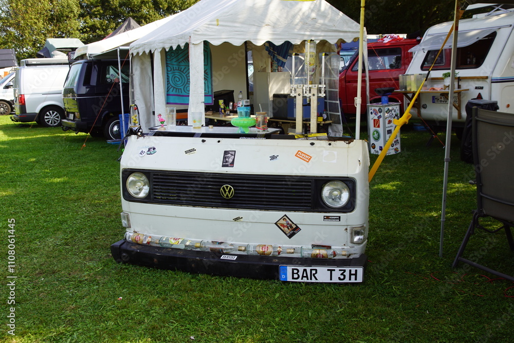 VW T3 Bar auf dem Bulli Summer Festival in Wesel Stock Photo | Adobe Stock