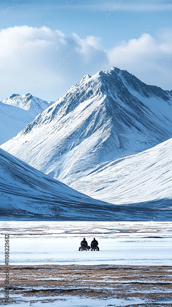 Arctic tundra birdwatching expedition, researchers observing migratory ...