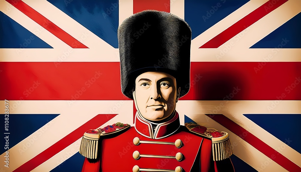 British Flag with a Royal Guard and a Tea Sommelier - Visualize the ...