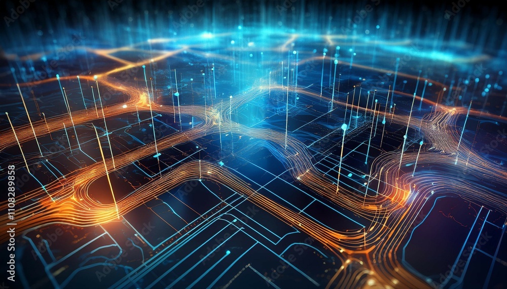 interactive digital map evolving with ai analysis tech navigation smart ...