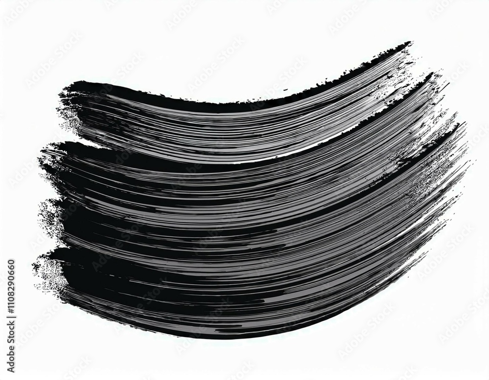 make up cosmetic mascara brush stroke texture design isolated on white ...