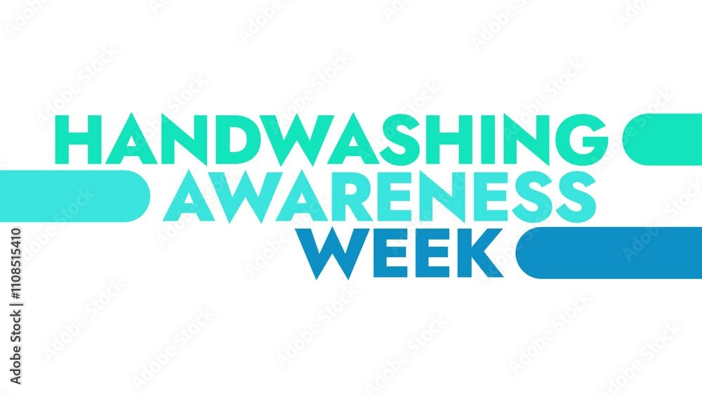 National Handwashing Awareness Week colorful motion graphics seamless ...