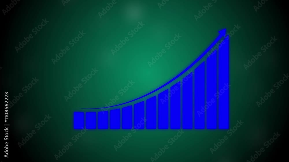 graph chart with upward trend on grid line background Business growth ...