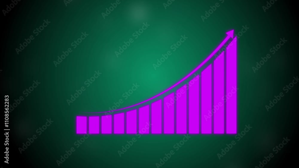 graph chart with upward trend on grid line background Business growth ...