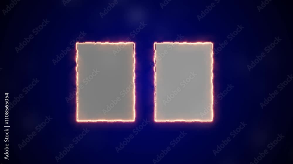 Animation neon End screen YouTube channel with three templates for ...